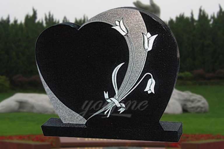 Custom Black Granite Upright Headstones Manufacturers MOKK-647 ...