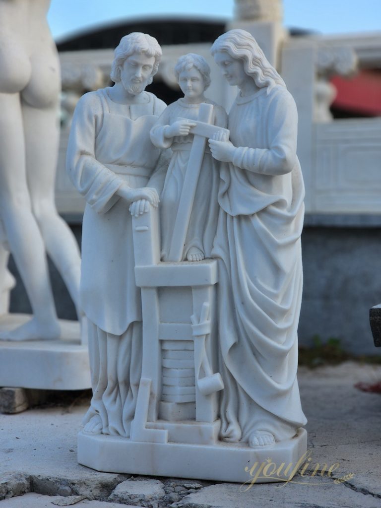 Garden Life Size Religious Holy Family Marble Statue - YouFine