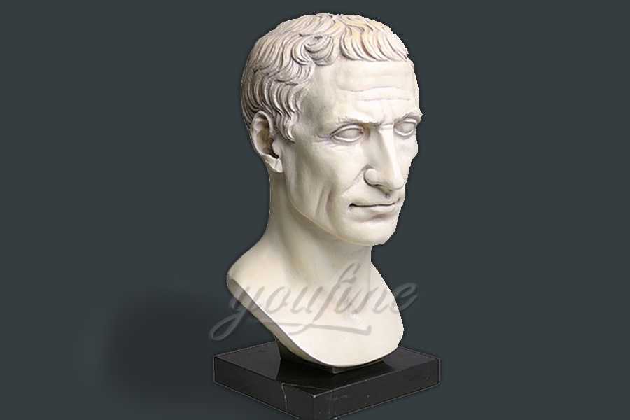 Indoor decoration marble Julius Caesar bust statue-You Fine Sculpture