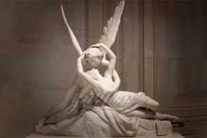 Hand carved famous marble statue of Cupid and Psyche-You Fine Sculpture