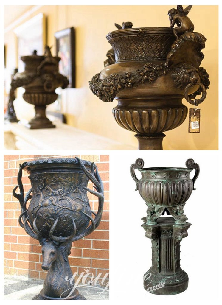 Outdoor Angel Statue Bronze Planter