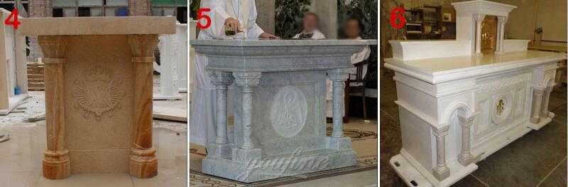 Catholic Church Custom White Marble Altar Table with Hands-You Fine ...