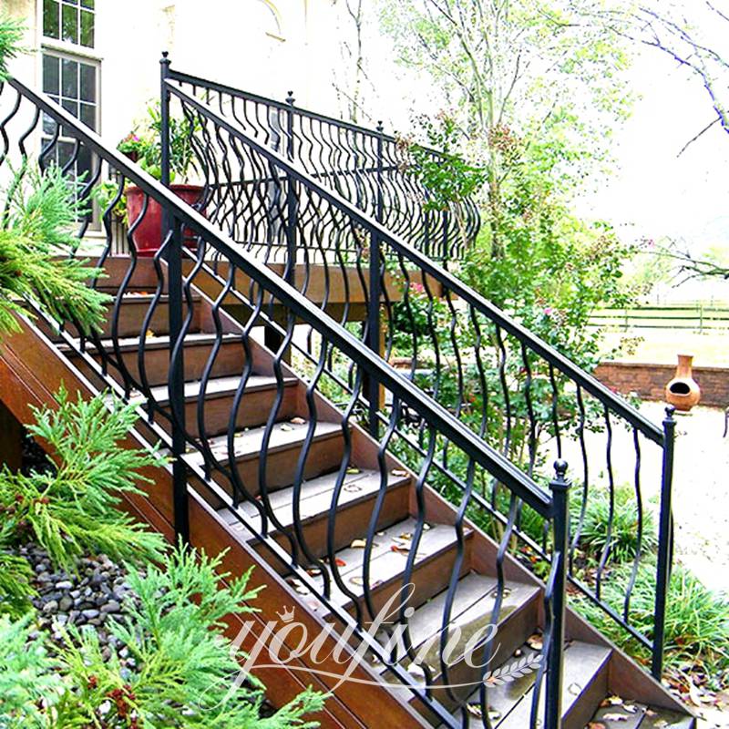 Outdoor Metal Wrought Iron Stair Railings - YouFine