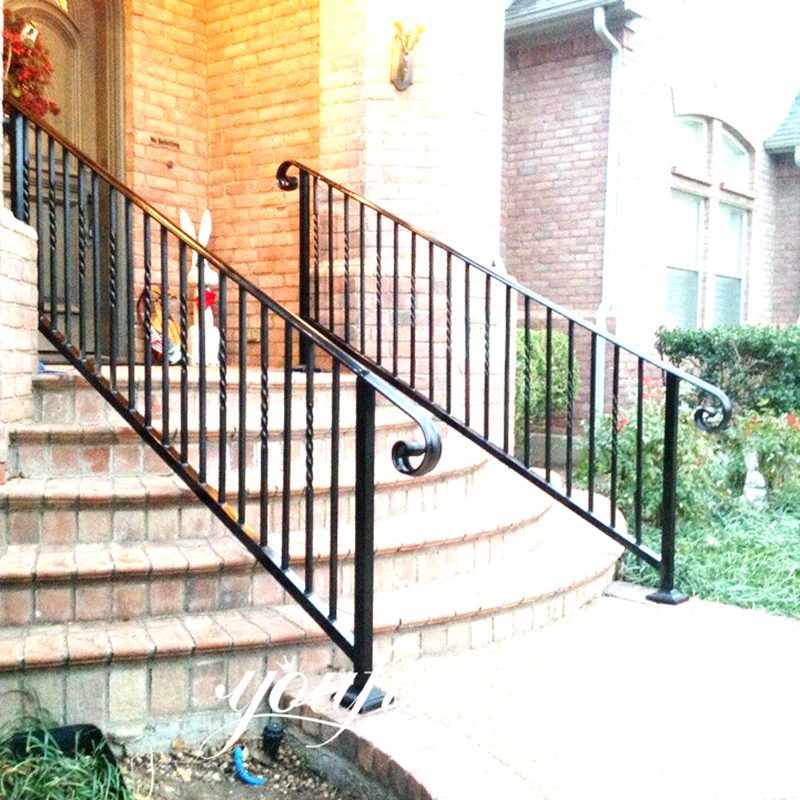 Outdoor Metal Wrought Iron Stair Railings - YouFine
