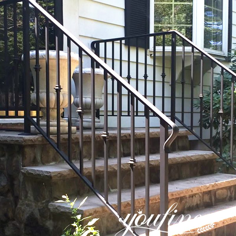 Outdoor Metal Wrought Iron Stair Railings - YouFine