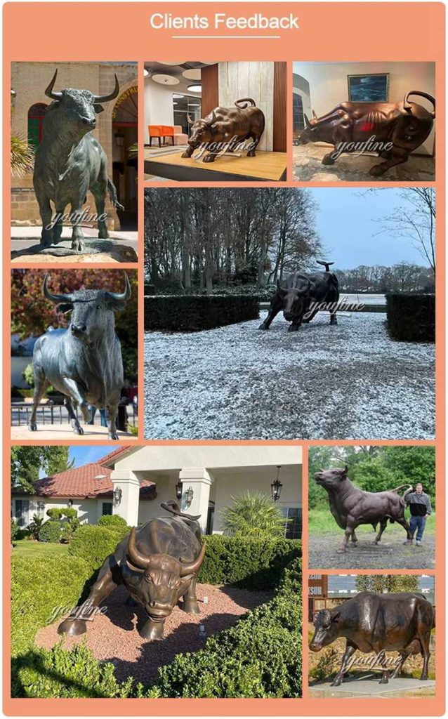 Bronze Chicago Bull Statue-Garden Art Sculpture-78 Inch
