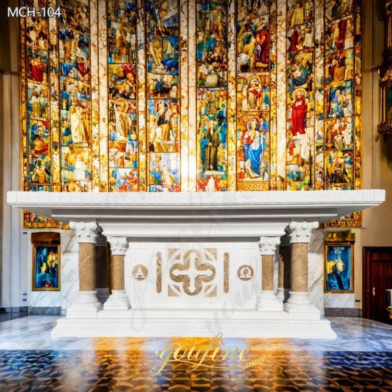 Catholic Church Marble Altar with Carvings for Sale - YouFine