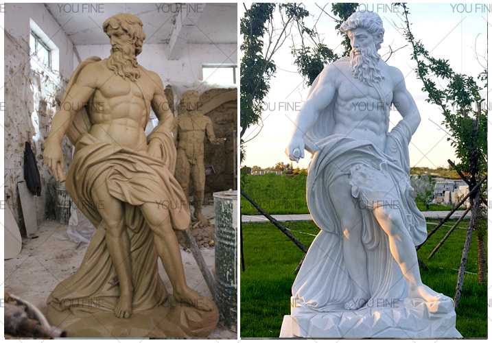 Famous Marble Sculptures of Neptune Poseidon for sale