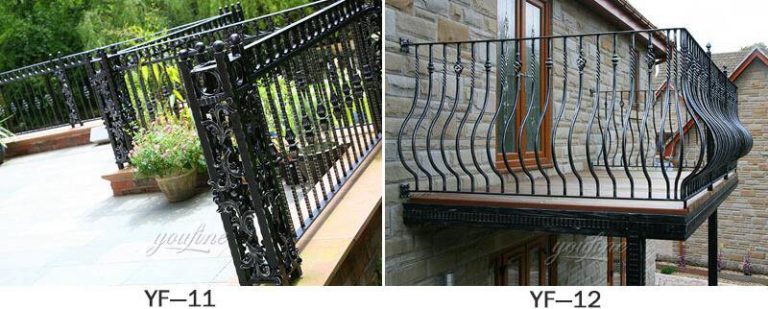 Wrought Iron Juliet balcony Railing Gardening Home Depot wholesale IOK-153