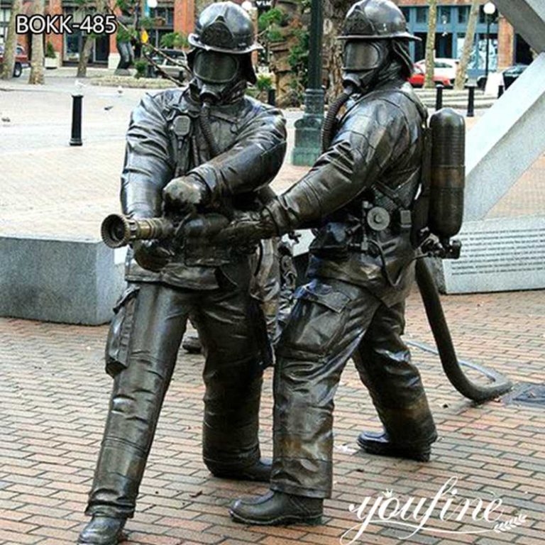 Outdoor Firefighters Statue-YouFine Sculpture