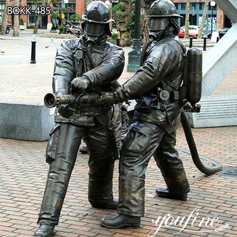Outdoor Firefighters Statue-YouFine Sculpture