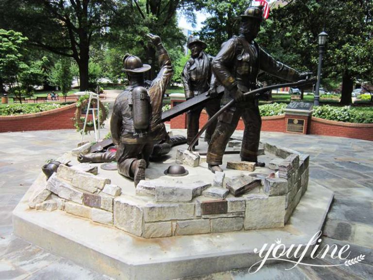 Outdoor Firefighters Statue-YouFine Sculpture