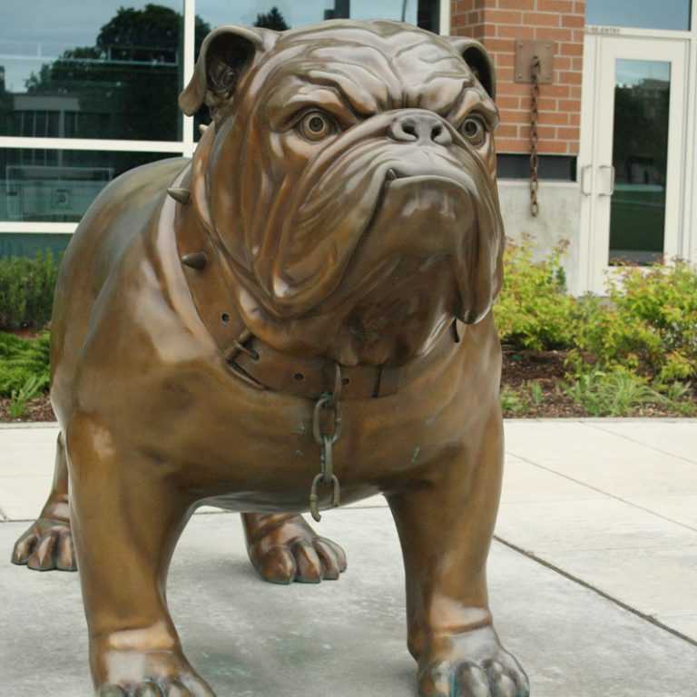 Life size antique bronze dog statues outdoor garden bulldog statues ...