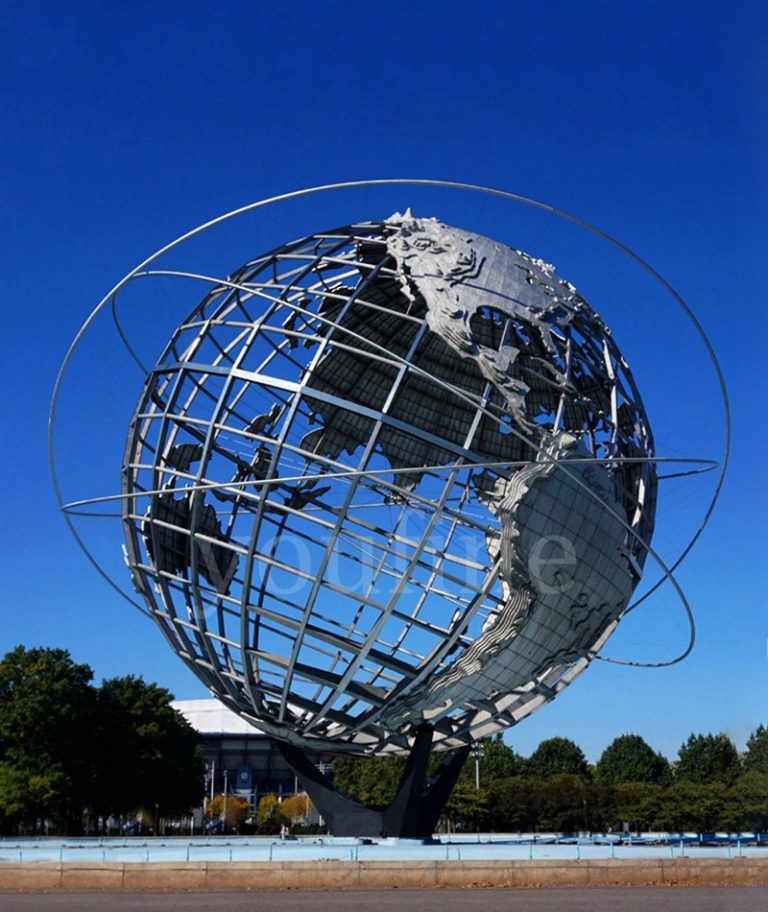 Modern Metal Globe Map Sculpture Design for Sale CSS-50 - YouFine Sculpture