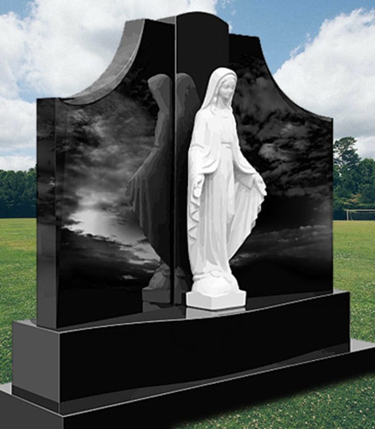 Upright Catholic Virgin Mary Statues Headstone Design MOKK-60