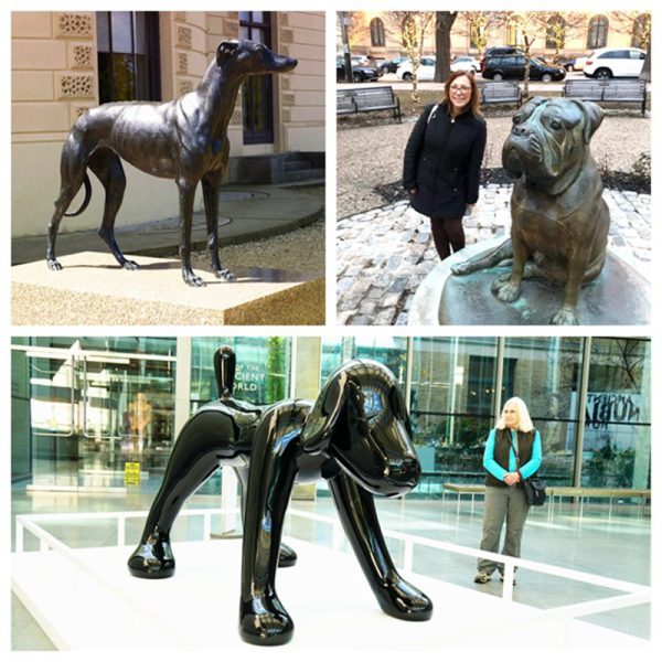 Custom Made Bronze Dog Statue Lawn Ornamental for Sale BOKK-549