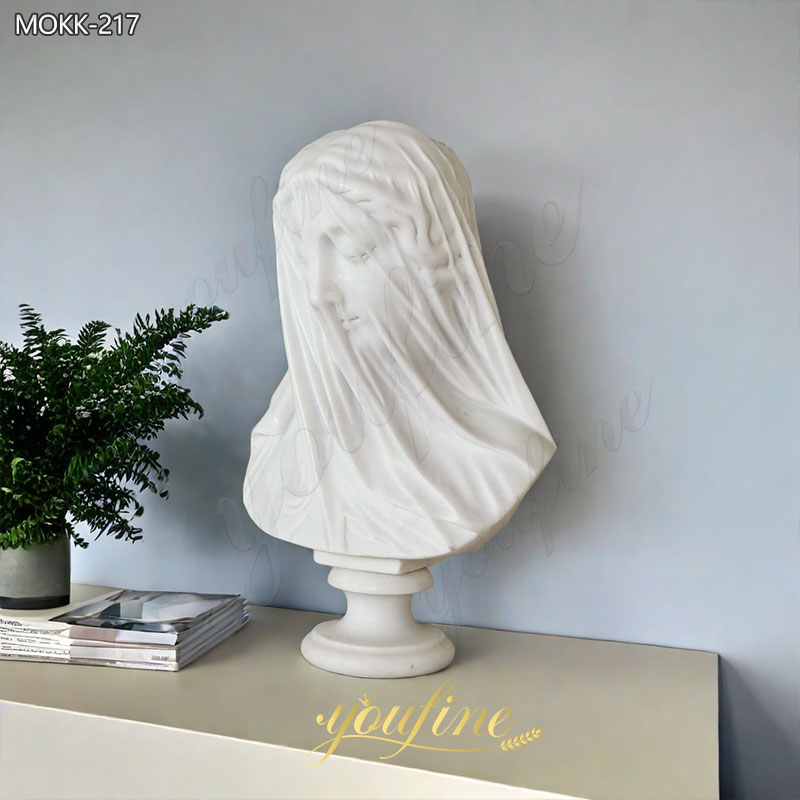 Famous Art Bust Statue The Veiled Virgin by Giovanni Strazza for Home ...