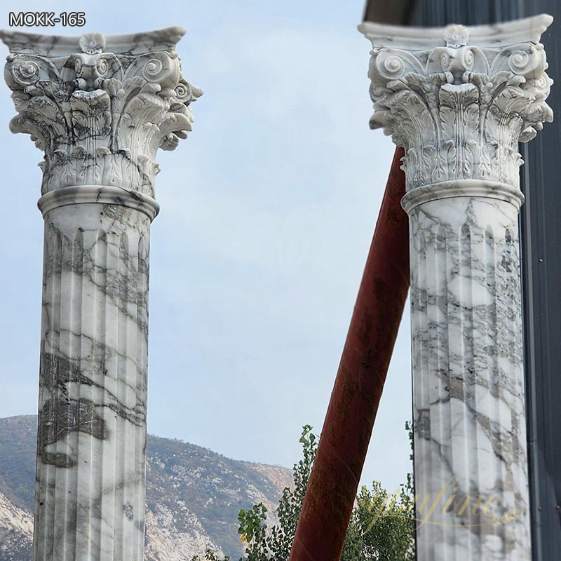 Large White Natural Marble Greek Columns - YouFine