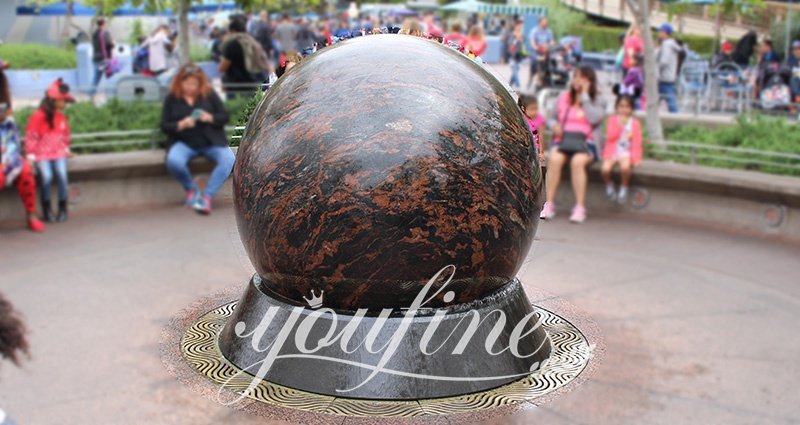Rotating Ball Fountain-Granite Garden Decoration
