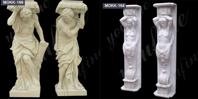 Beautiful Figure Lady Column Statue Modern Pillar Designs Stone ...