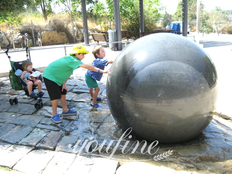 Rotating Ball Fountain-Granite Garden Decoration