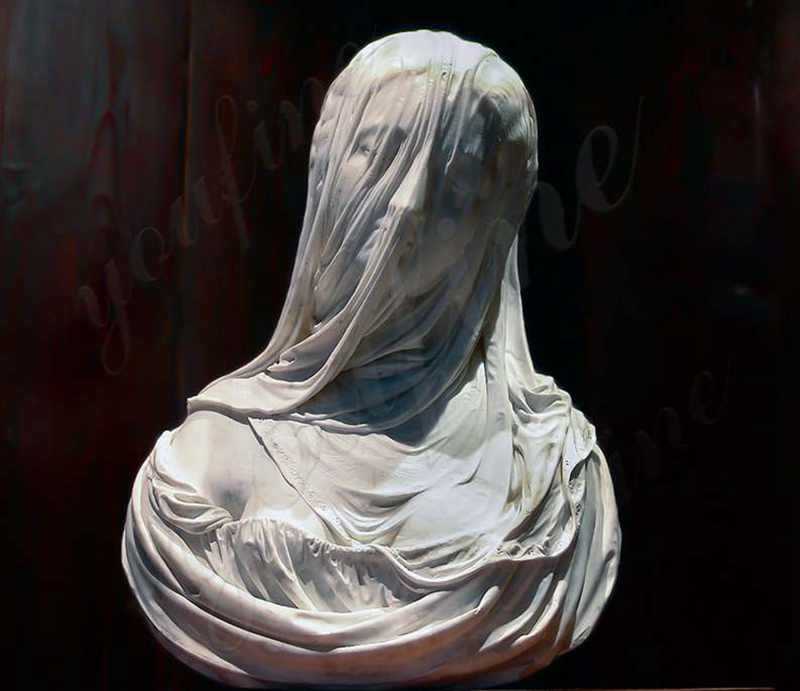 Famous Art Bust Statue The Veiled Virgin by Giovanni Strazza for Home ...