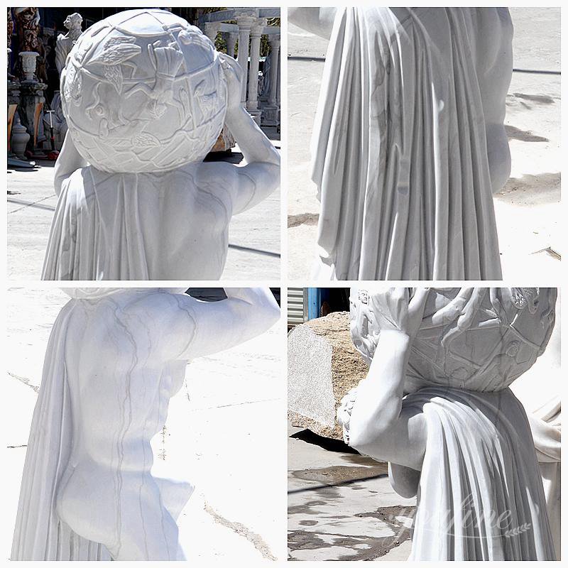Outdoor Garden Decoration Marble Atlas Statue Bearing the Heavens for ...