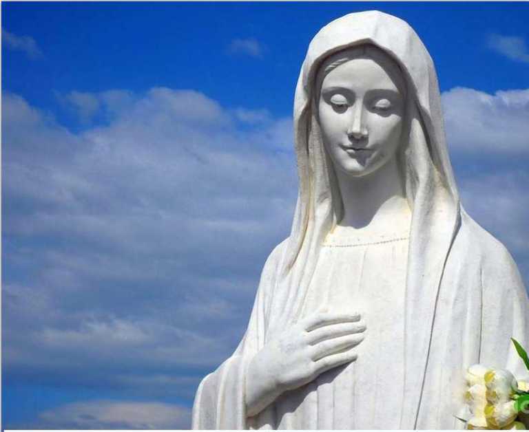 Beautiful White Marble Stone Virgin Mary Sculpture Garden Statue CHS-90 ...