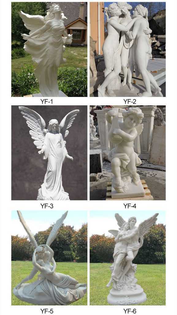 Famous White Marble Saint Michael the Archangel Slaying Demon Statue ...