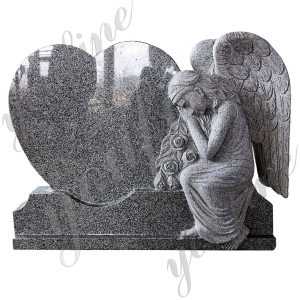 Life Size Black Granite Weeping Angel Headstone for Sale MOKK-649 ...