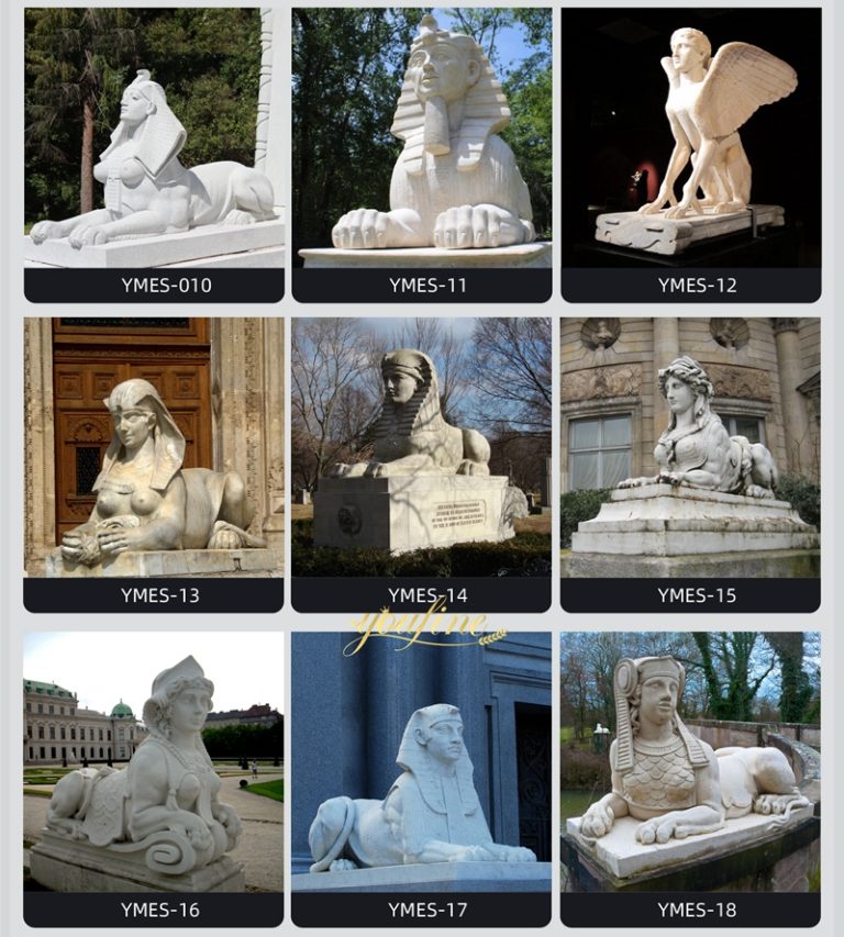 Famous Greek Sphinx Marble Statue for Garden Decoration