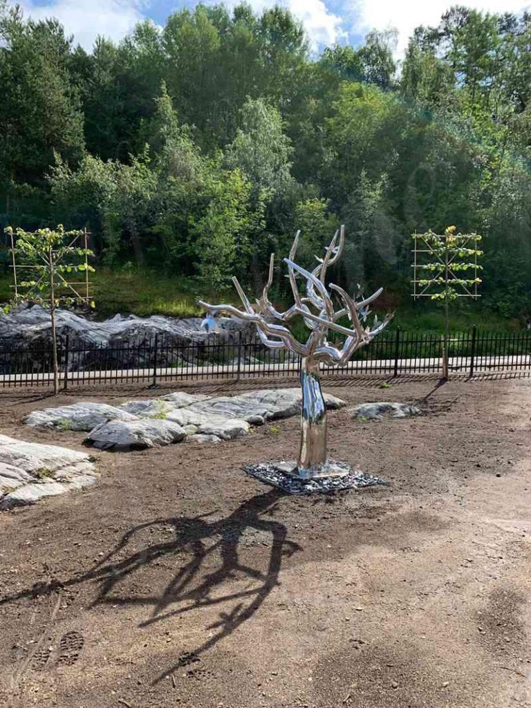 Large Outdoor Modern Metal Stainless Steel Tree Sculpture for Sale CSS-117