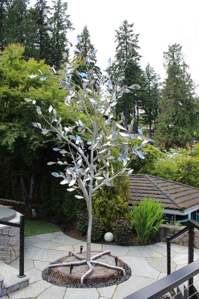 Large Outdoor Modern Metal Stainless Steel Tree Sculpture for Sale CSS-117