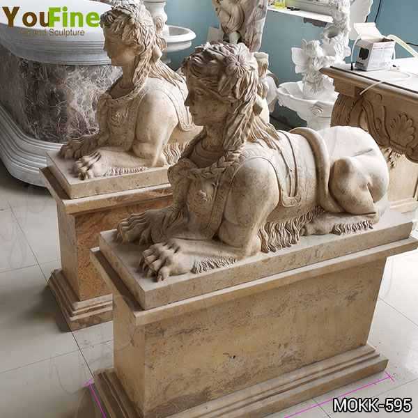 Antique Large Yellow Marble Sphinx Statues for European Supplier MOKK ...