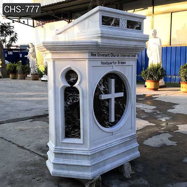 Custom Made White Marble Pulpit for Catholic Church Decor Supplier CHS ...