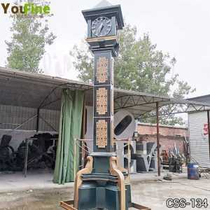 Large Outdoor Modern Bell Tower Stainless Steel Clock Sculpture for ...