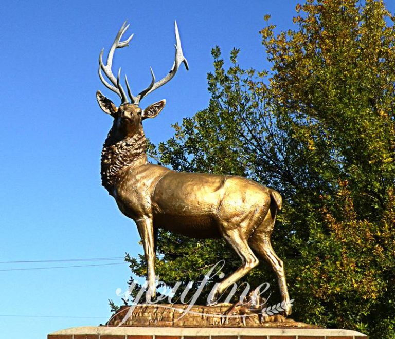 Life Size Bronze Elk Garden Statue BOKK-265-YouFine Sculpture
