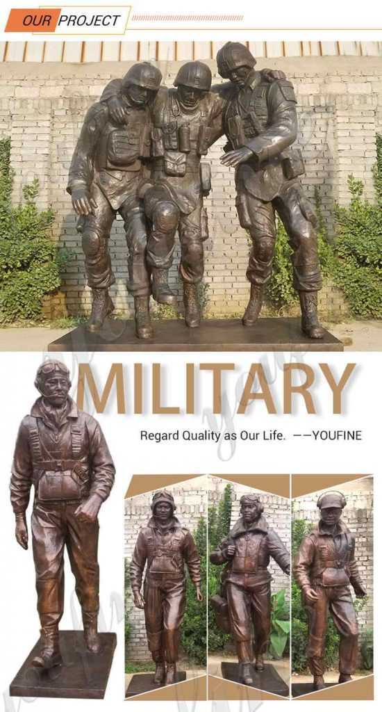 Staying Low Group Sculpture Bronze Veterans Memorial Statue for Sale ...
