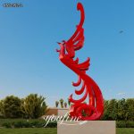 Modern Metal Phoenix Sculpture -YouFine