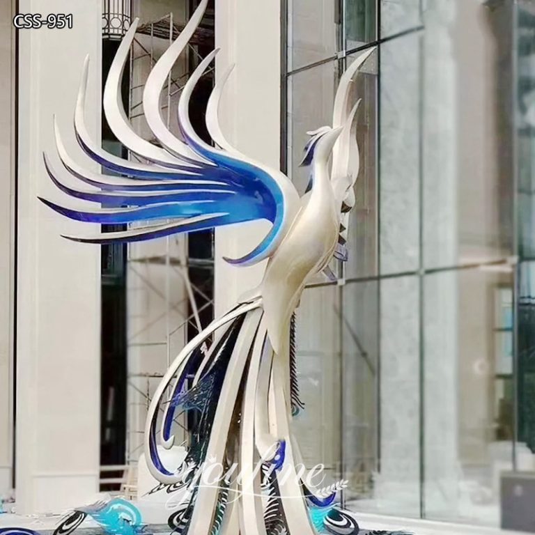 Large Beautiful Modern Stainless Metal Phoenix Bird Sculpture for Sale ...