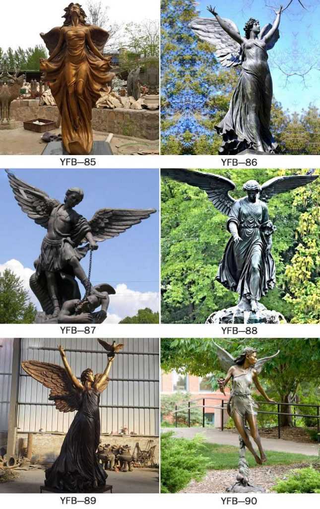 Beautiful Casting Life Size Bronze Flying Angel Lady Statue for Sale ...