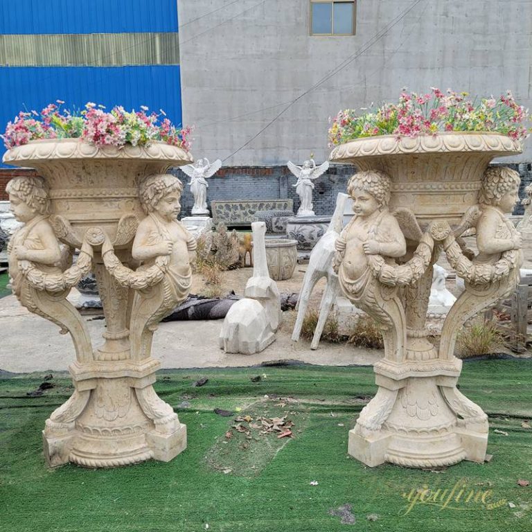 Large Stone Flower Pots Classic European Style Supplier MOKK-446 - YouFine
