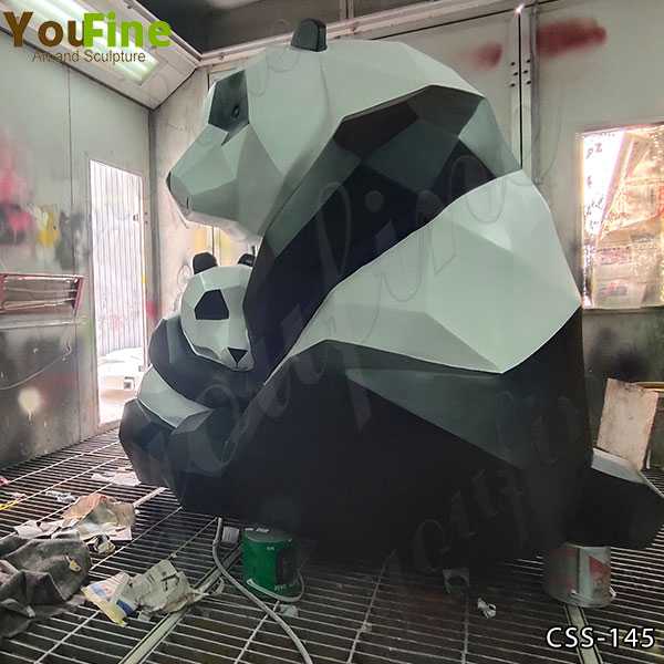 Large Abstract Stainless Steel Panda Sculpture for Sale CSS-145-YouFine ...
