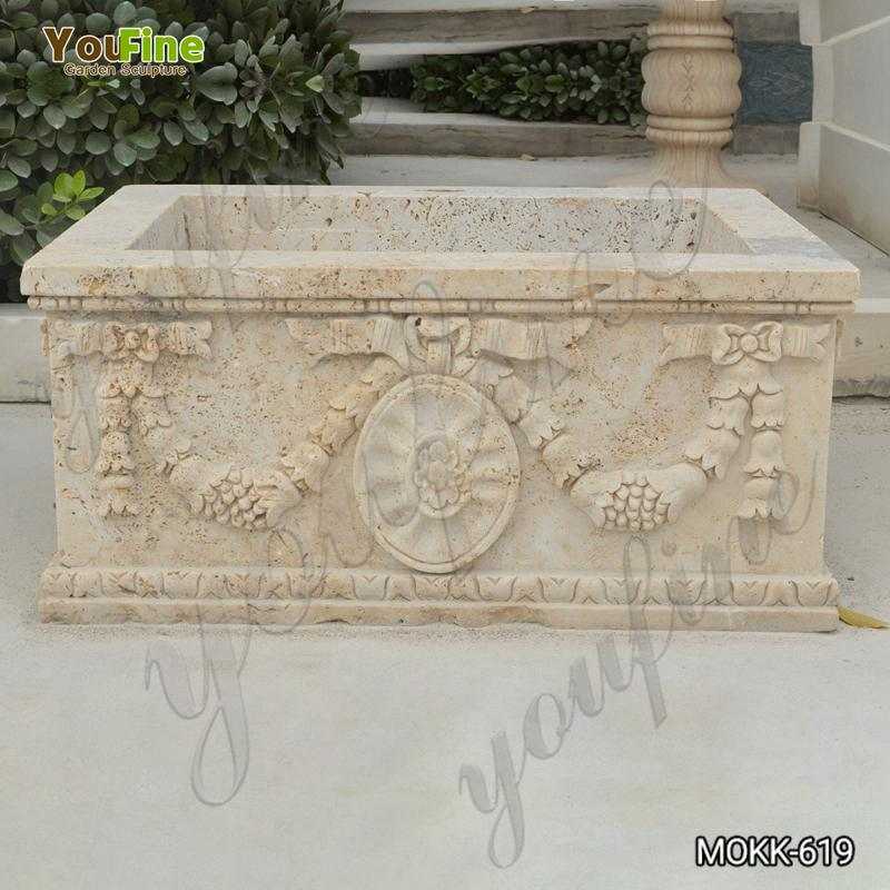 Large Modern Rectangle Beige Marble Planter for Sale MOKK-619-YouFine ...
