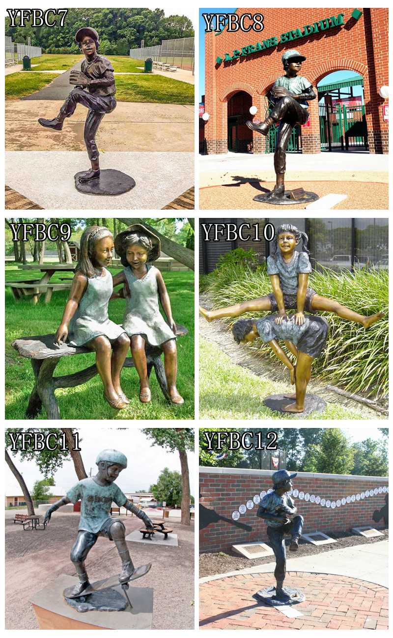 Outdoor Garden Decoration Bronze Children Statue for Sale-YouFine
