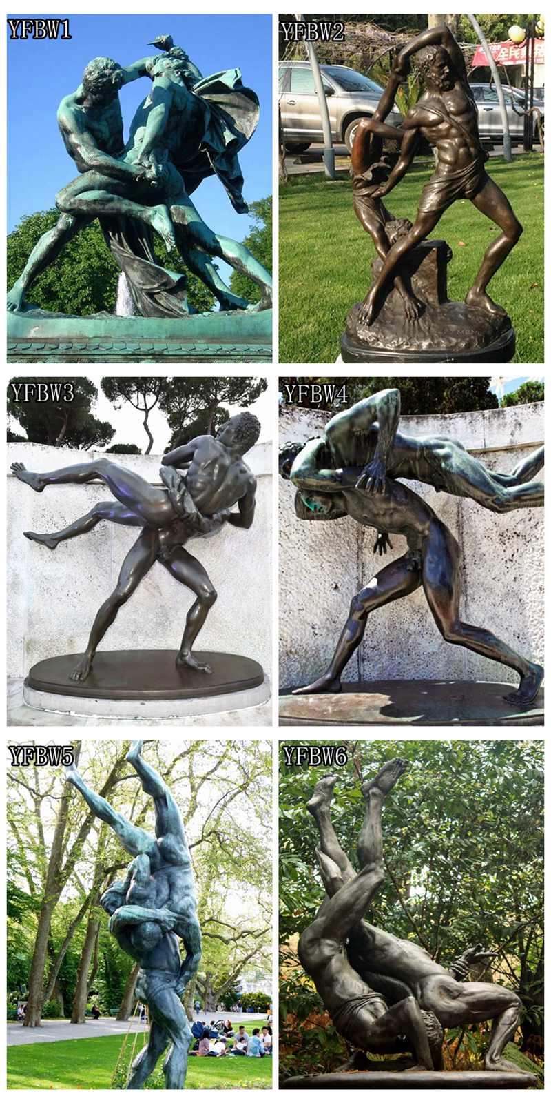 Famous Bronze Greco-Roman Wrestlers Statue for Sale-YouFine