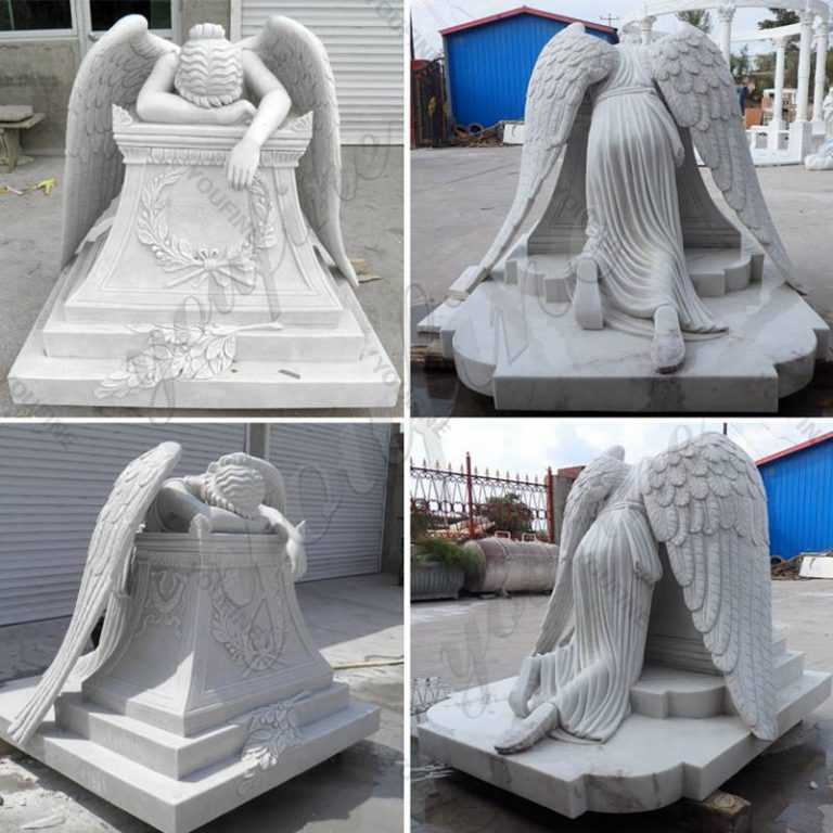 Hand Carved Marble Weeping Angel Headstone Factory Supply MOKK-569 ...