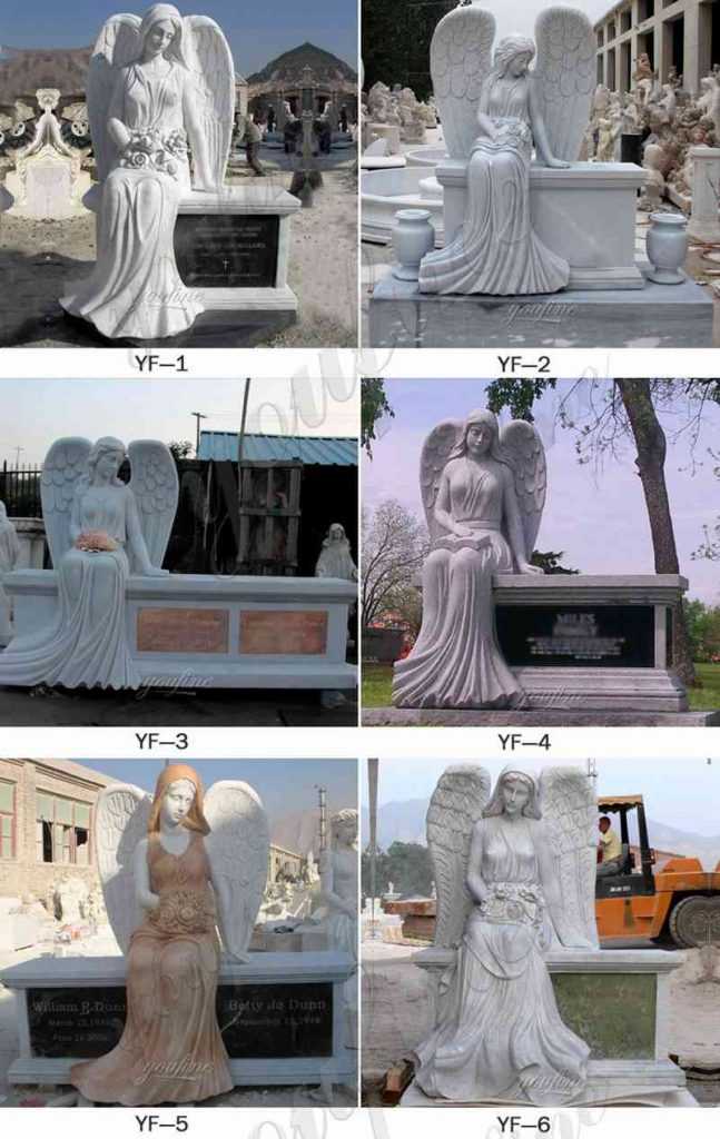 Hand Carved Marble Weeping Angel Headstone Factory Supply MOKK-569 ...