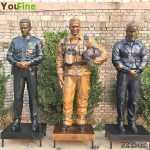Custom Made Set of Bronze Officer Firefighter and EMS Statues for US ...