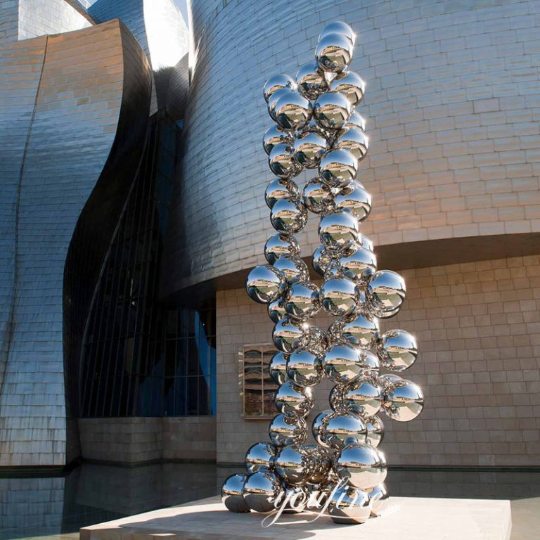 Landscape Stainless Steel Tree and Eye Ball Sculpture
